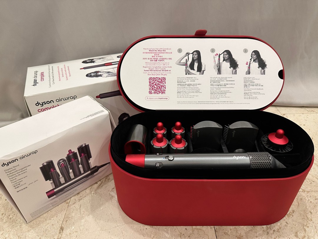 Dyson Airwrap Complete (RED) + Extension Stand, Beauty & Personal Care ...