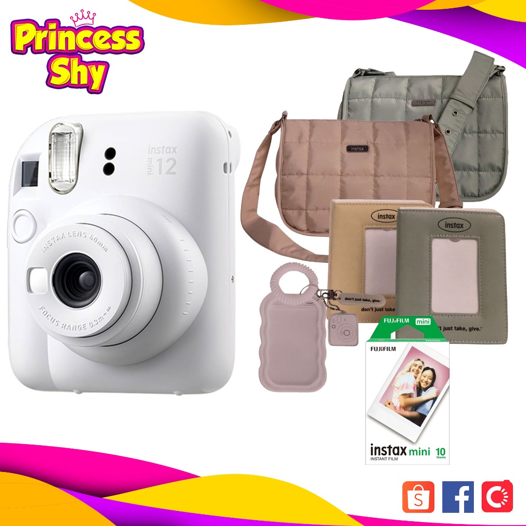 FUJIFILM Instax Mini 12 Instant Camera Mokomoko Set (White ...
