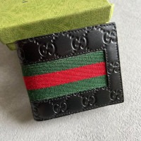 gg bifold wallet in black leather 8cc+2bill compartment, Barang Mewah ...