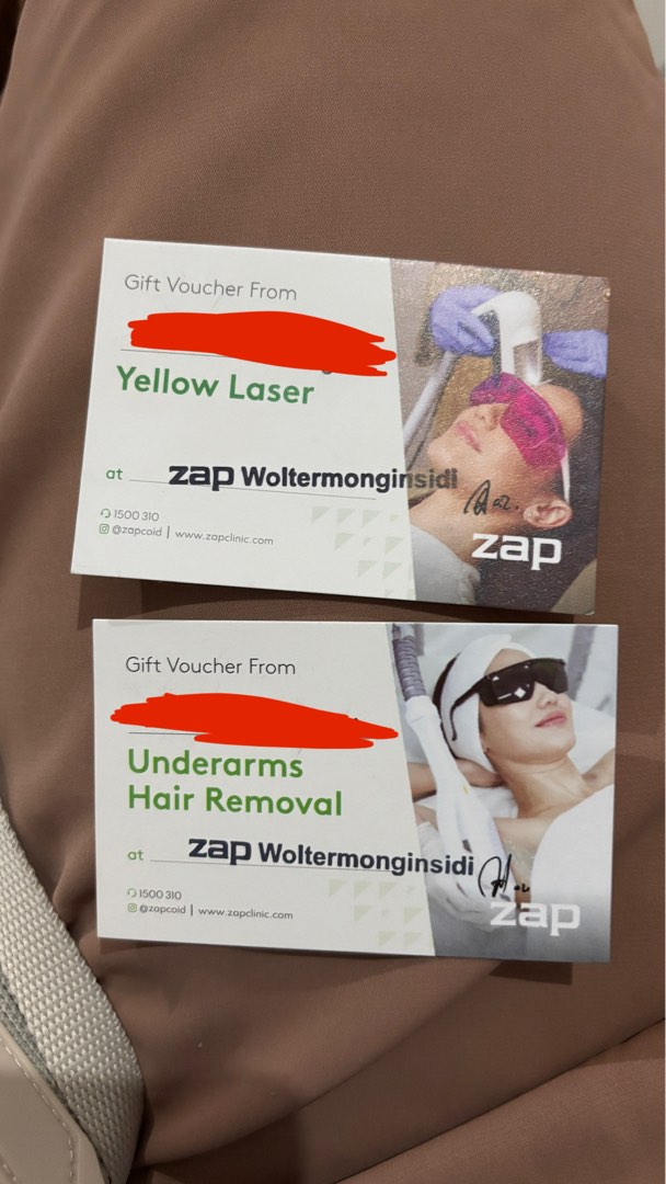 Gift Voucher ZAP Yellow Laser dan Underms Hair Removal, Tiket & Voucher ...