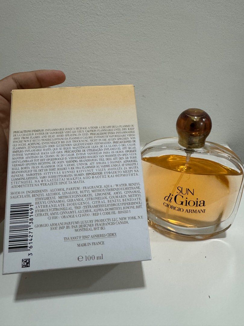 Giorgio Armani Sun di Gioia EDP 100ml [ORIGINAL] for women, Beauty ...