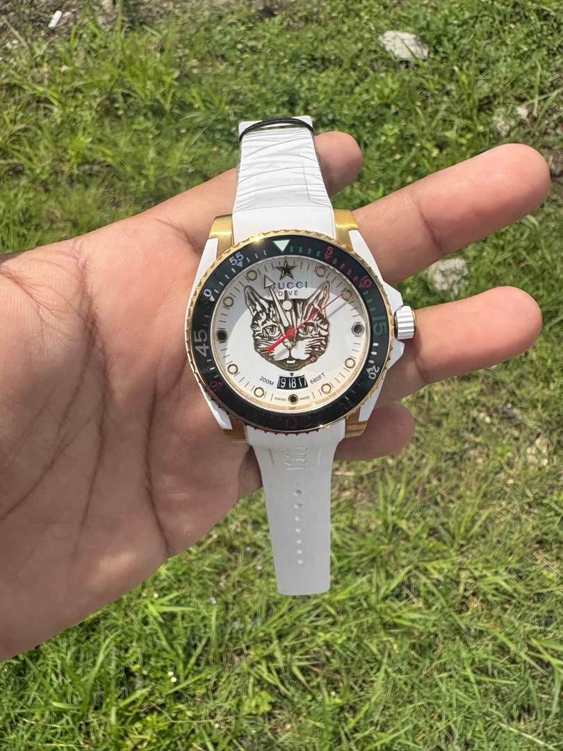 Gucci Dive Cat, Women's Fashion, Watches & Accessories, Watches on ...