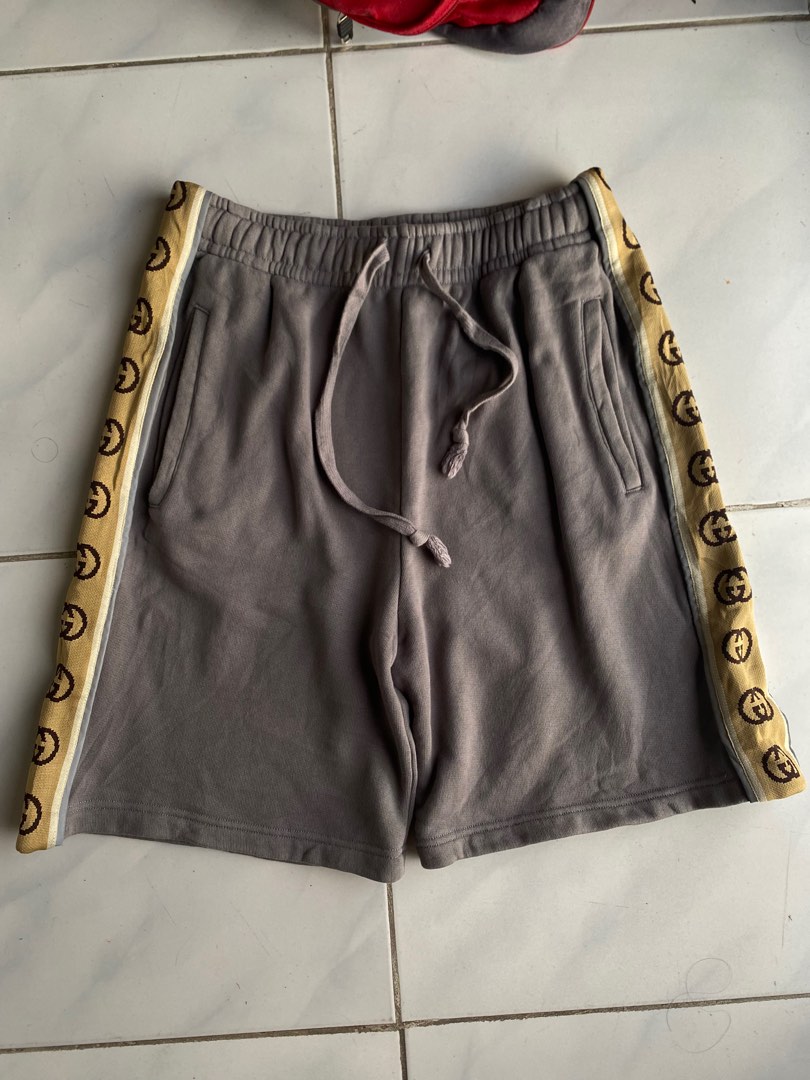 Gucci reflective sidetaped sweatshort, Men's Fashion, Bottoms, Shorts ...