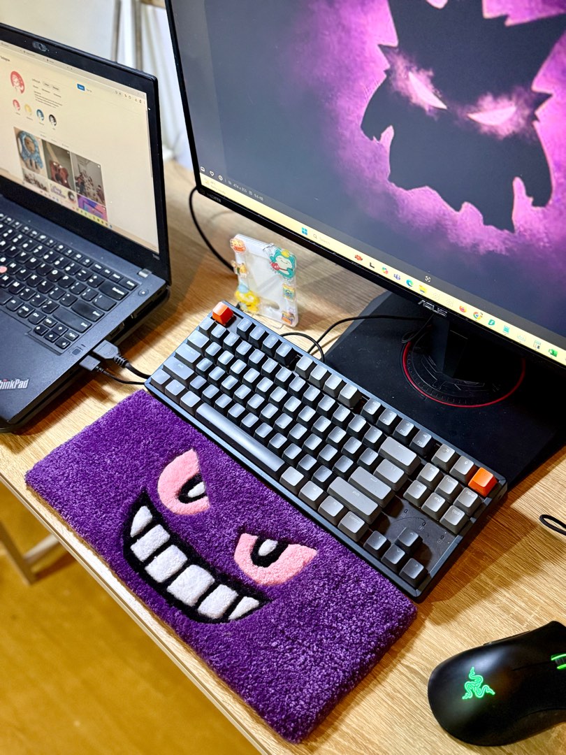 Handmade Tufted Gengar Keyboard Rug, Hobbies & Toys, Memorabilia ...