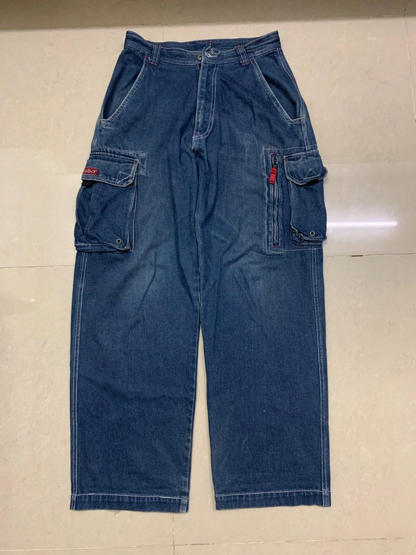 HOBO denim cargo jeans baggy y2k, Men's Fashion, Bottoms, Jeans on Carousell