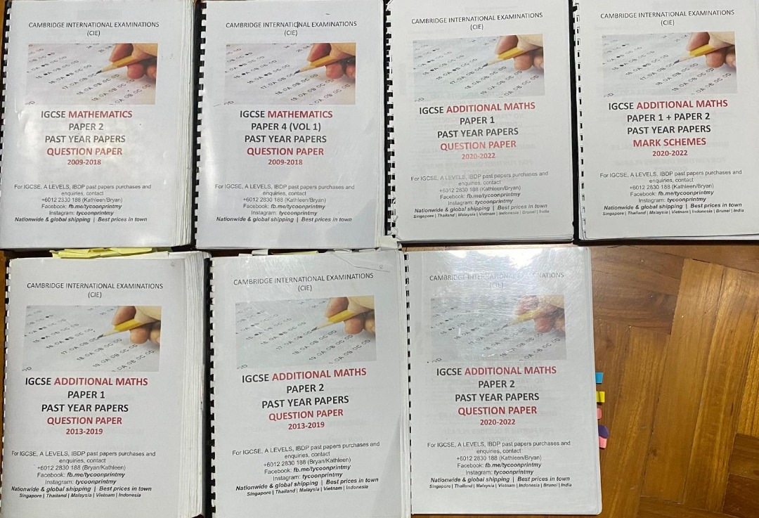 IGCSE Mathematics(Extended/ADDITIONAL Maths) Past Papers 2009-2018 ...