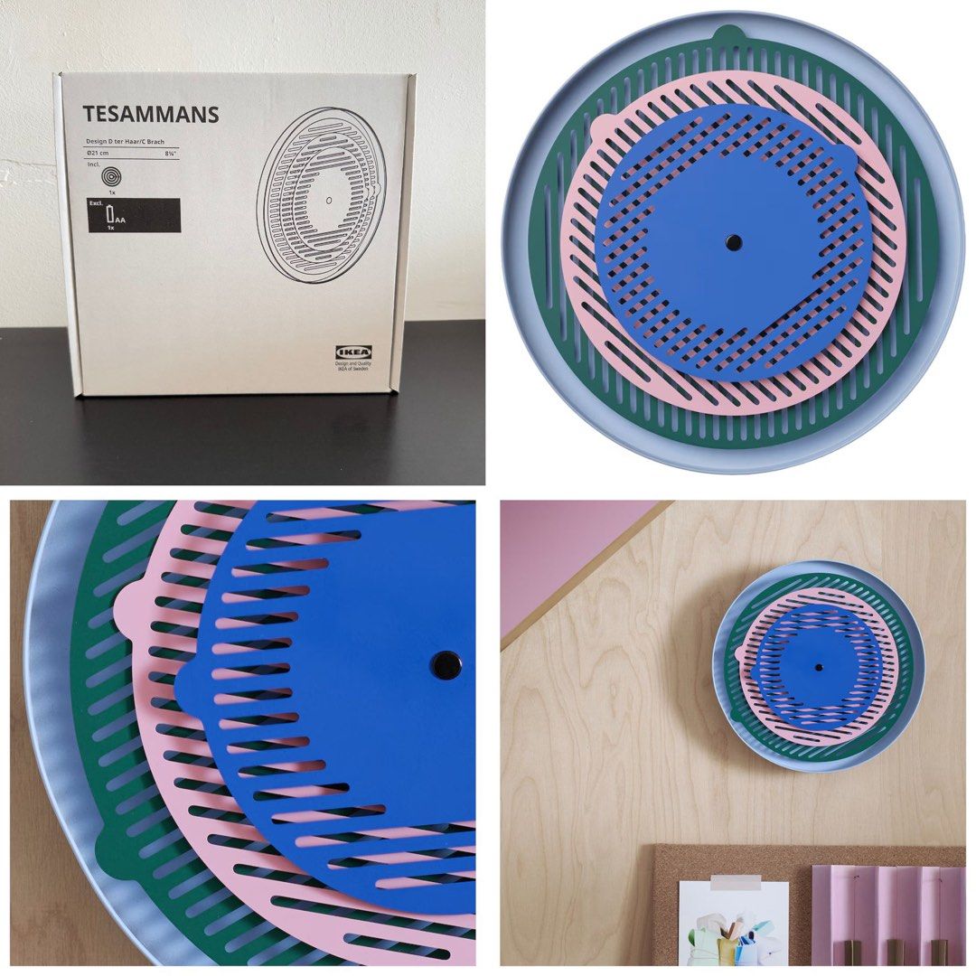 Ikea tesammans Wall Clock jam Dinding Wall Deco Unique Clock, Furniture ...