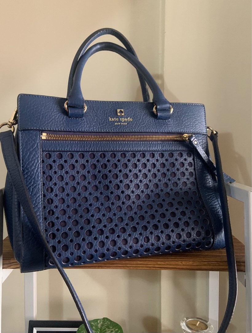Kate Spade Romy Perri Lane Bubbles Tote in French Navy, Luxury, Bags ...
