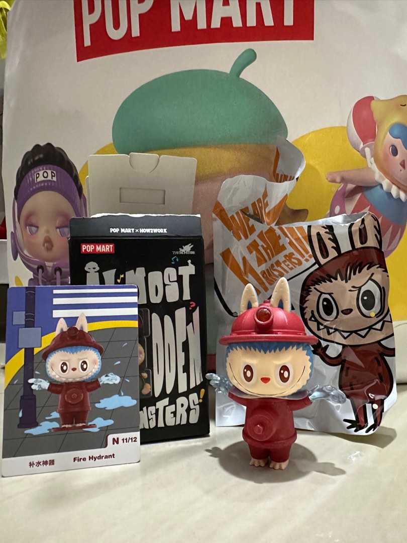 LABUBU THE MONSTERS Almost Hidden - Fire Hydrant, Toys & Collectibles ...
