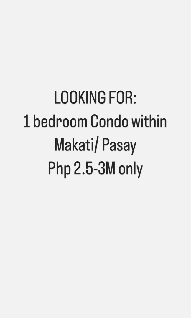 LF: makati pasay condo (buyer), Property, For Sale, Apartments & Condos ...