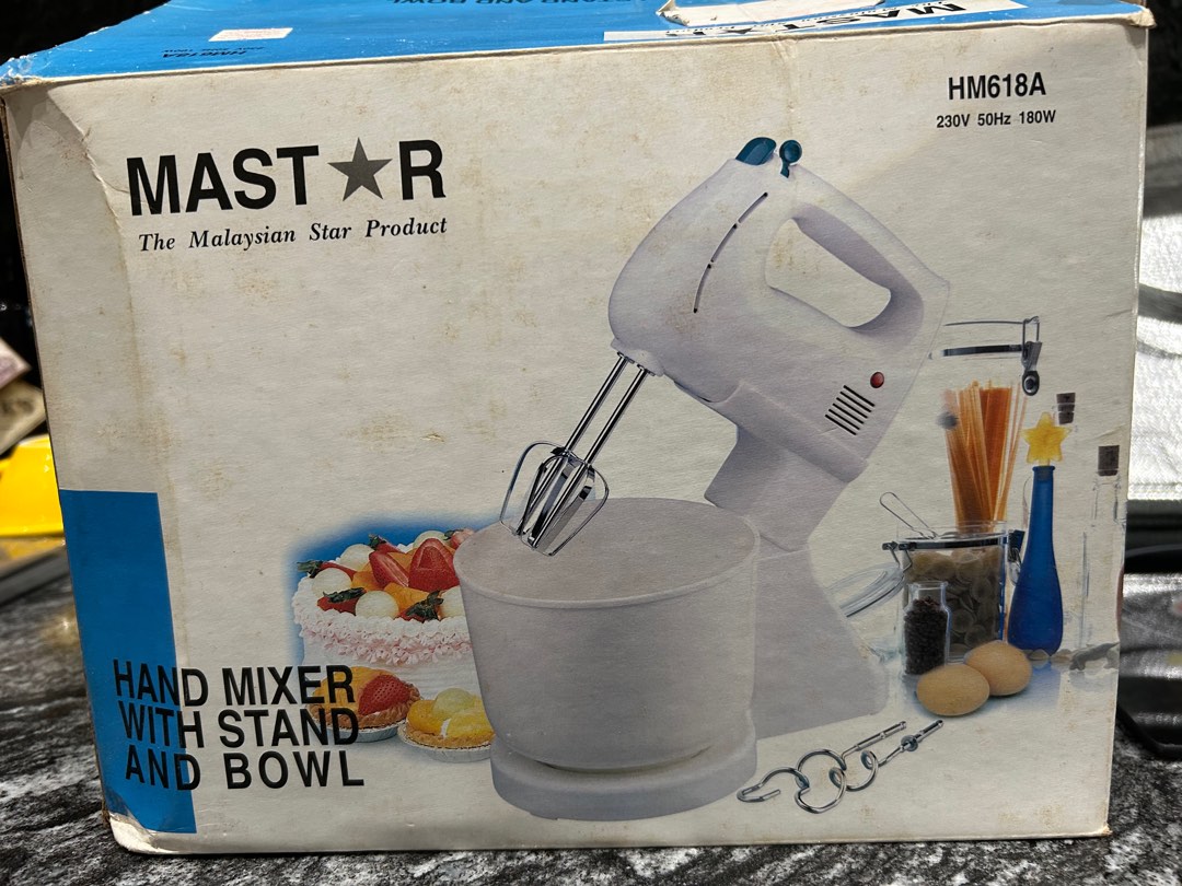 MASTAR Hand Mixer with Stand and Bowl, TV & Home Appliances, Kitchen ...