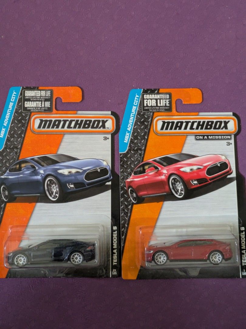 Matchbox Tesla Model S pair, Hobbies & Toys, Toys & Games on Carousell