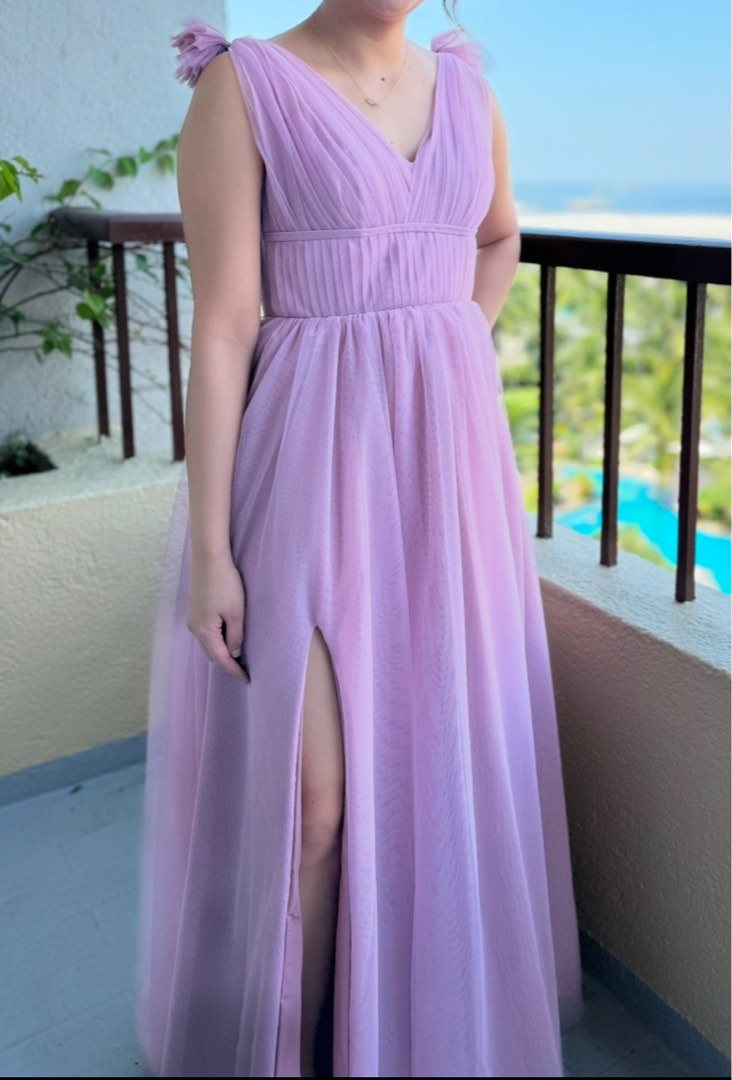 Mauve Gown by Vee Tan, Women's Fashion, Dresses & Sets, Evening dresses ...