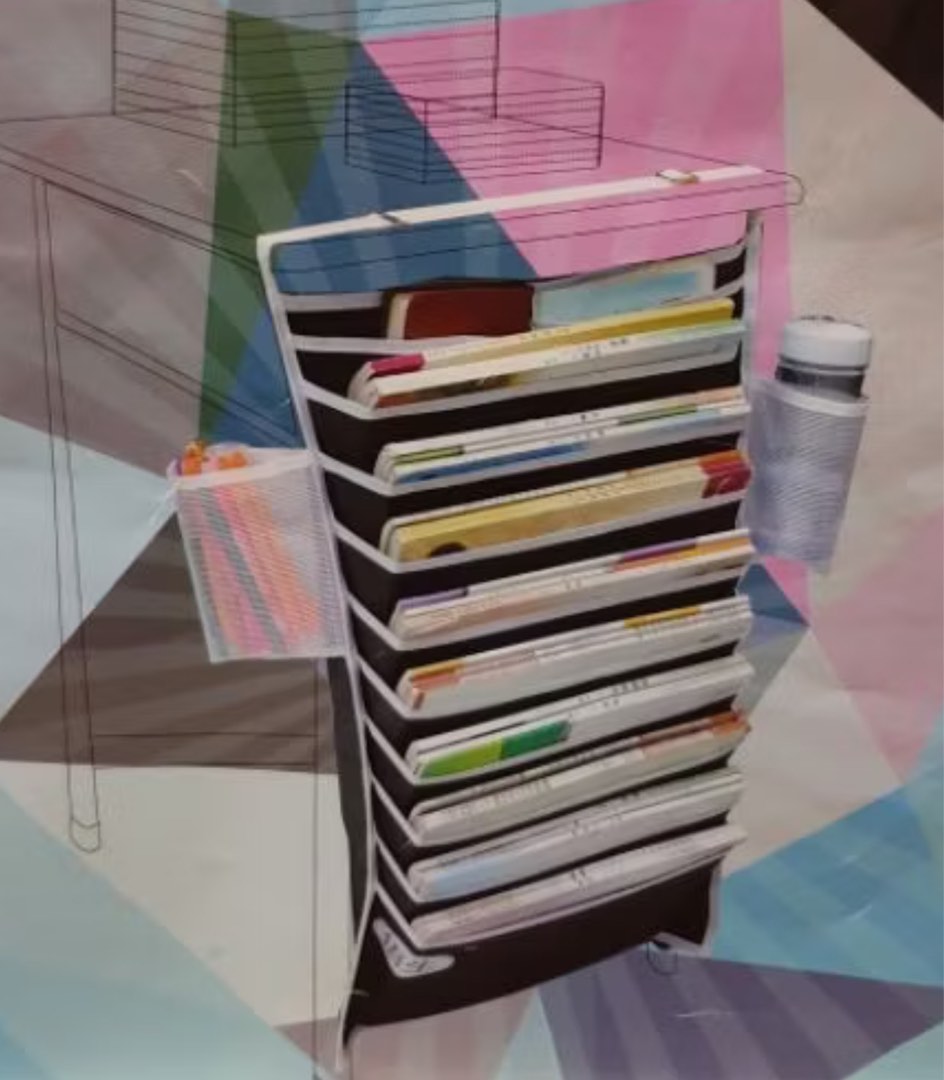 Multifunctional Hanging Book Bag with Side Storage, Hobbies & Toys ...