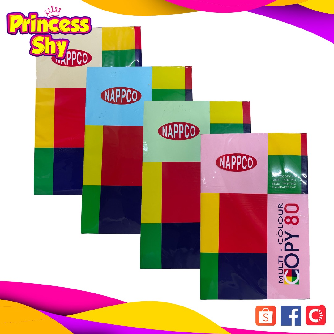 Nappco Multi Color Copy Paper 80 GSM Legal Size Long Sub 24 per ream ...