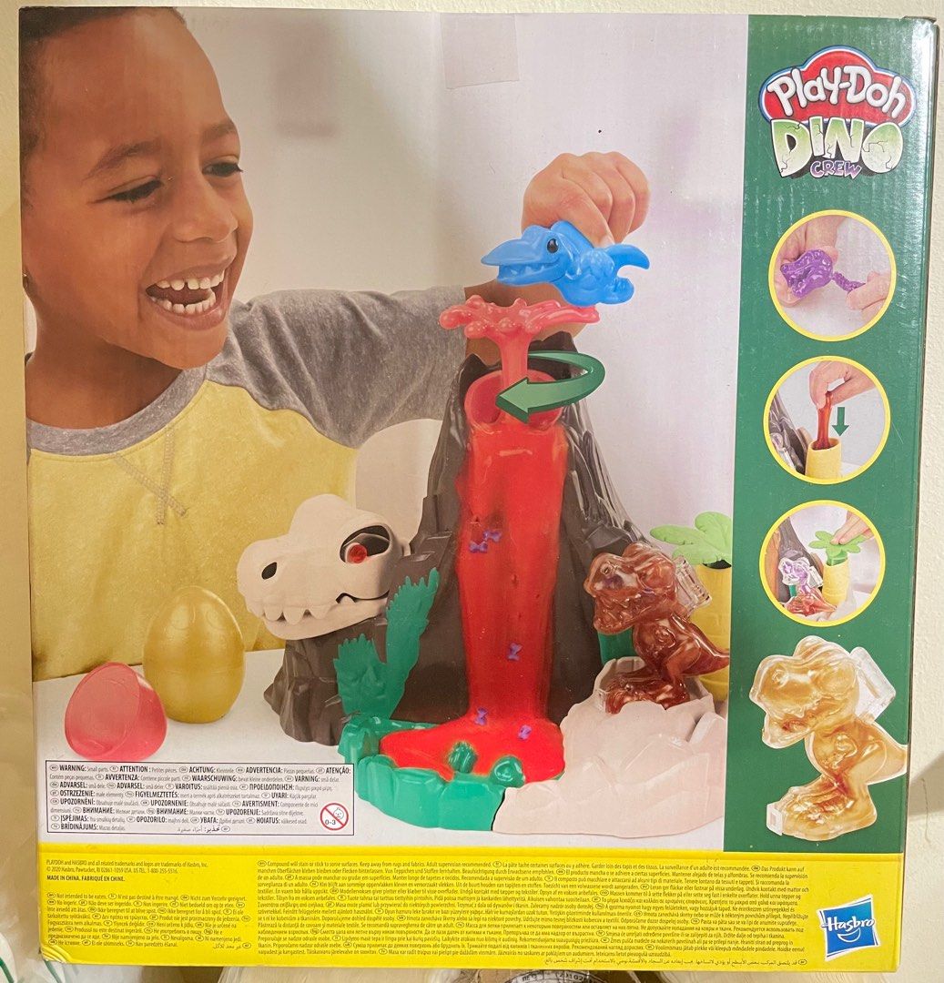 Play Doh Slime Dino Crew Lava Bones Island Volcano Playset with ...