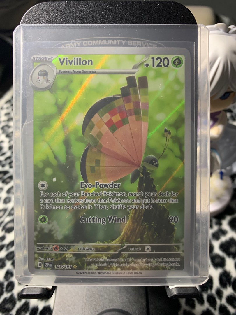 Pokemon TCG VIVILLION AR IR 193, Hobbies & Toys, Toys & Games on Carousell