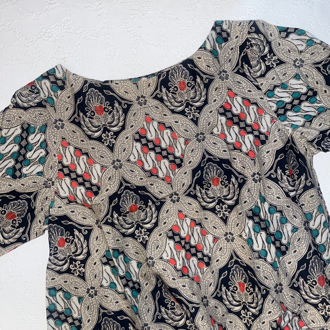 [REUPLOAD] Batik Rumah Jogja - Brown Beige Navy Dress/Terusan Biru ...