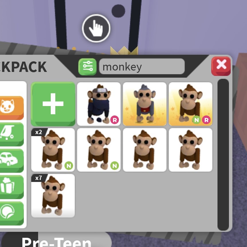 [roblox] adopt me monkey (R ninja monkey, toy monkey, N monkey, NR ...