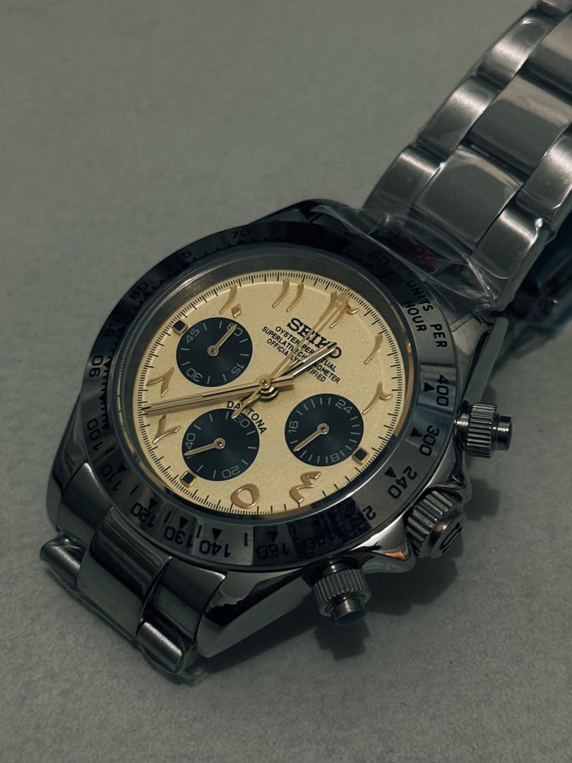 《職人製錶》復古面Seiko Mod Watch ⌚️ Daytona 精鋼手錶, 男裝, 手錶及配件, 手錶 - Carousell