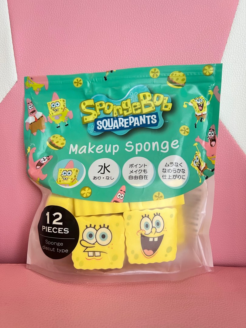 Spongebob Squarepants Face Makeup Sponges (7 pcs left), Beauty ...