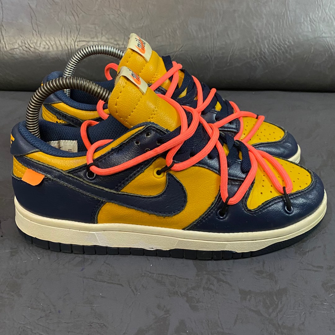 Sz37,5 Nike Dunk low X Off-White Michigan Sepatu second, Fesyen Wanita ...