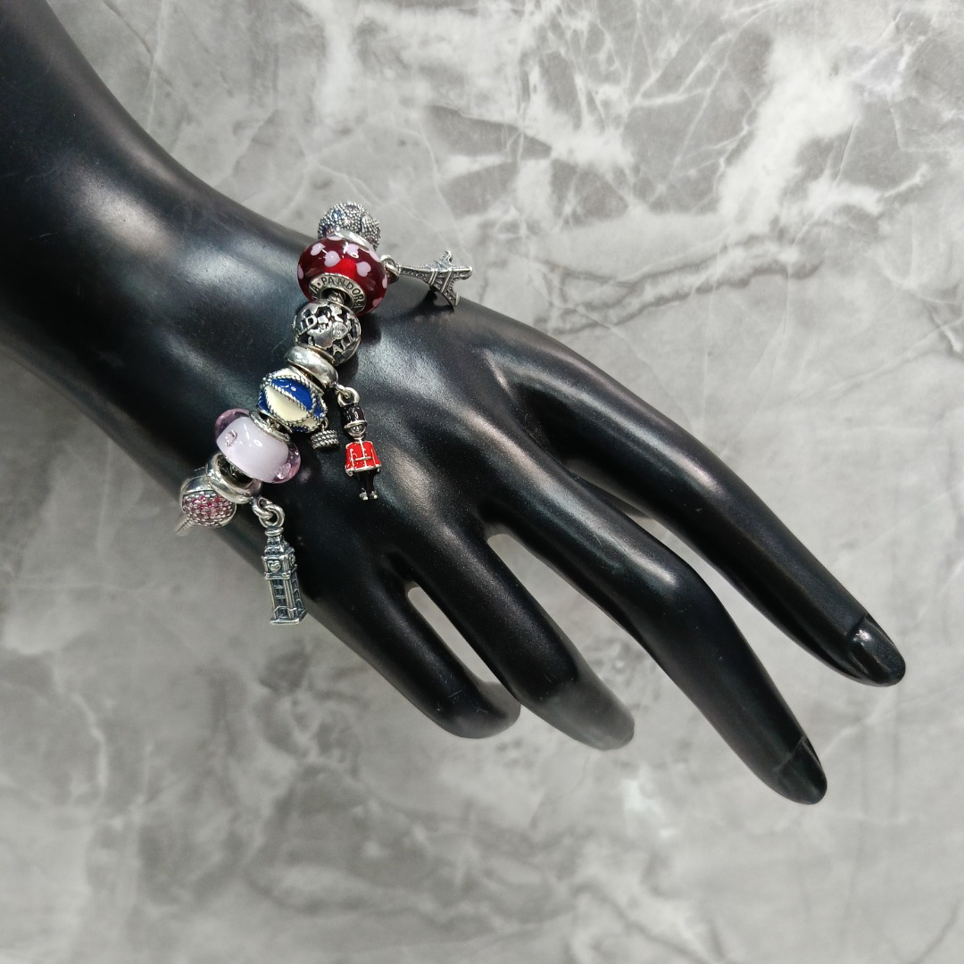 247007887 FASHION JEWELRY BRACELET PANDORA BRACELET 9 CHARM, Women's Fashion, Jewelry ...
