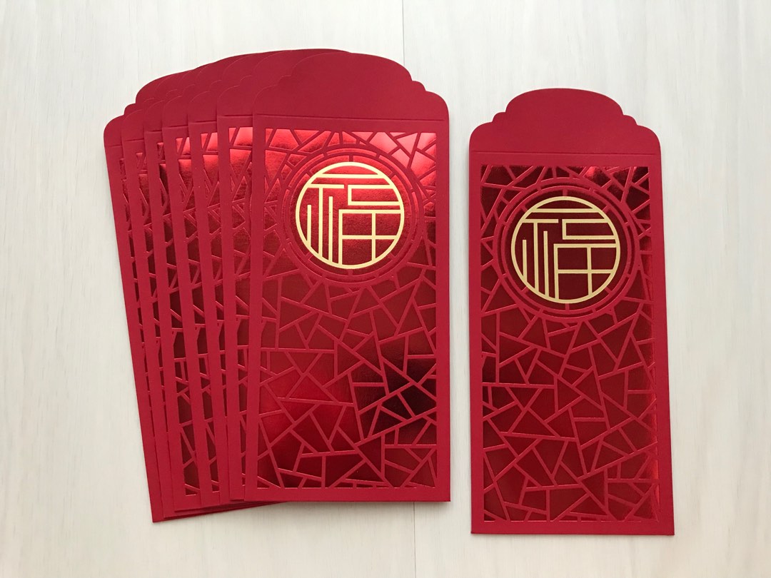 8pcs ING velvet red packet / ang pow pao, Hobbies & Toys, Stationery ...