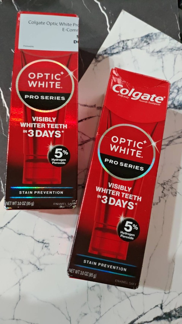 usanafox18974 下單處 兩條 665 剛代購回來 有中標美國國際條碼進口 Colgate 高露潔 OPTIC WHITE 5% Pro Series 牙膏85g Dr.Grace ...