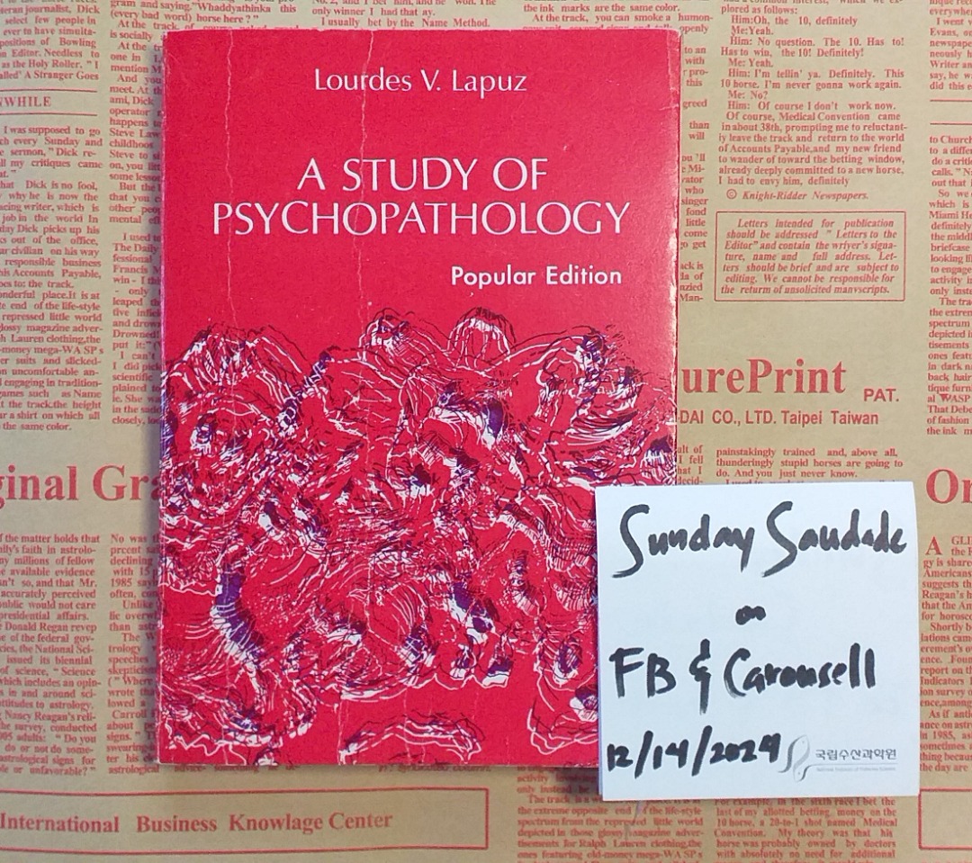 A Study of Psychopathology: Popular Edition by Lourdes V. Lapuz (SIGNED ...