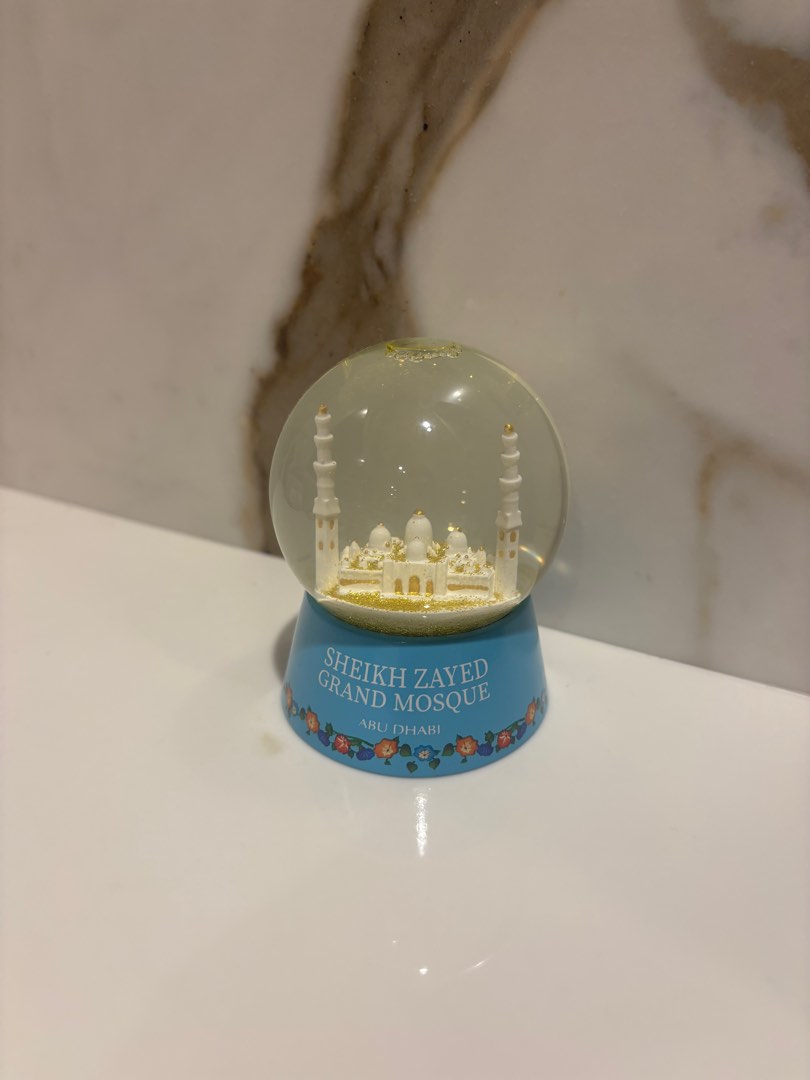 abu dhabi sheikh zayed grand mosque snow globe water ball souvenir ...