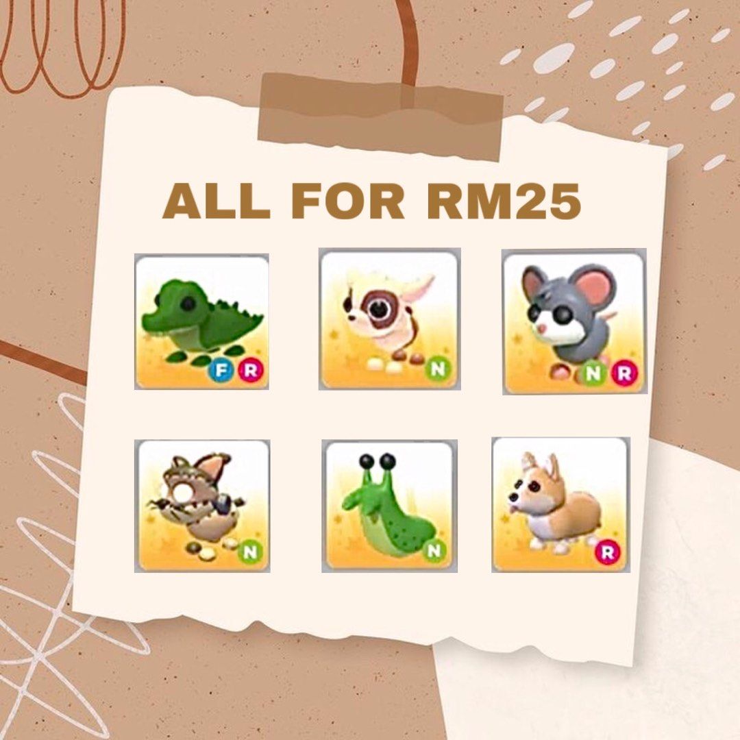 Adopt me pets! (all for RM25), Video Gaming, Video Games, Others on ...