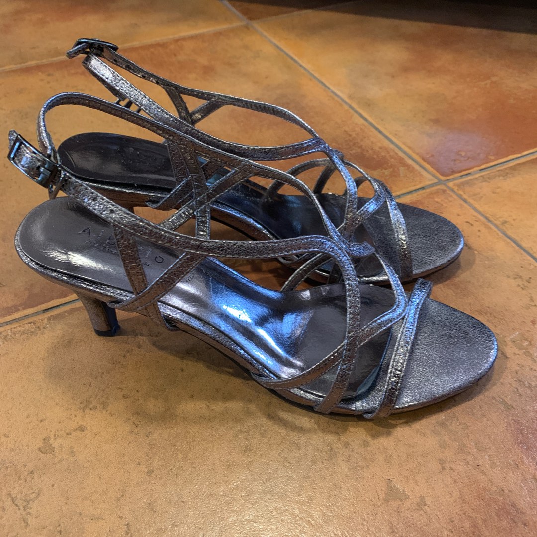 Alberto Jenille Pewter Silver Heels, Women's Fashion, Footwear, Heels ...