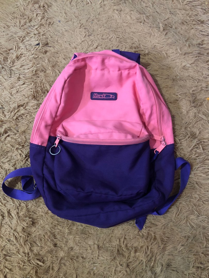 Authentic hawk two tone backpack almost new condition, Men's Fashion ...