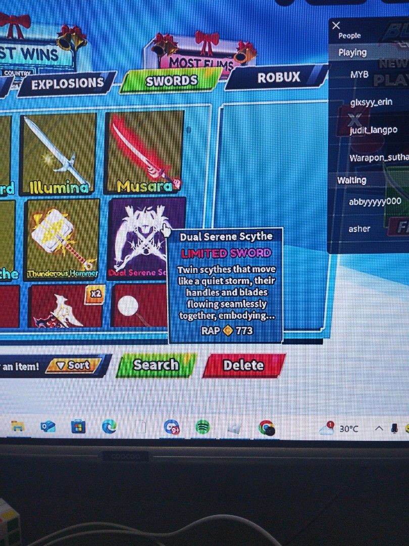 Blade ball sword for only 20 rm value 773, Video Gaming, Video Games ...