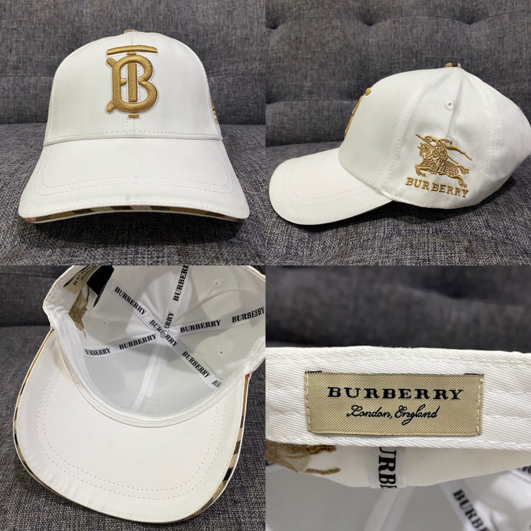 BURBERRY TB LOGO BASEBALL CAP, Men's Fashion, Watches & Accessories ...