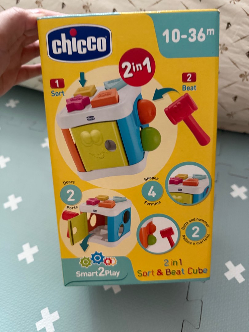 Chicco 2 in 1 Sort and Beat Cube, Babies & Kids, Infant Playtime on ...
