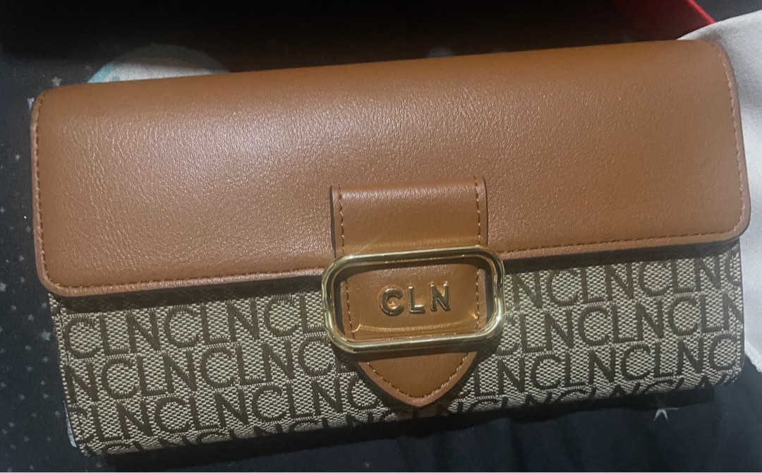 CLN Leyla Wallet - Coffee Woven, Luxury, Bags & Wallets on Carousell