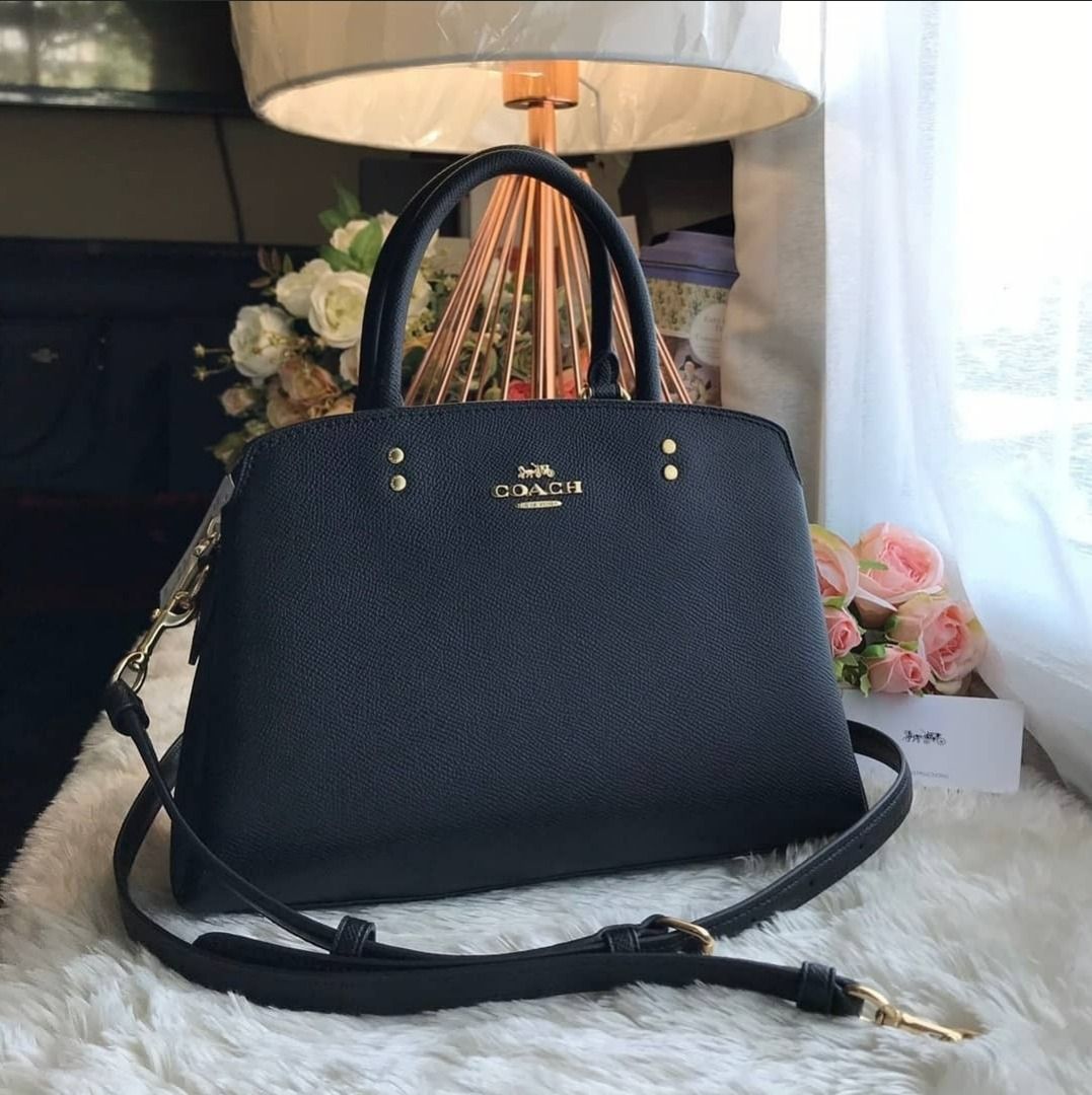 Coach 91493 Lillie Carryall Bag in Black Crossgrain Leather - Ladies ...