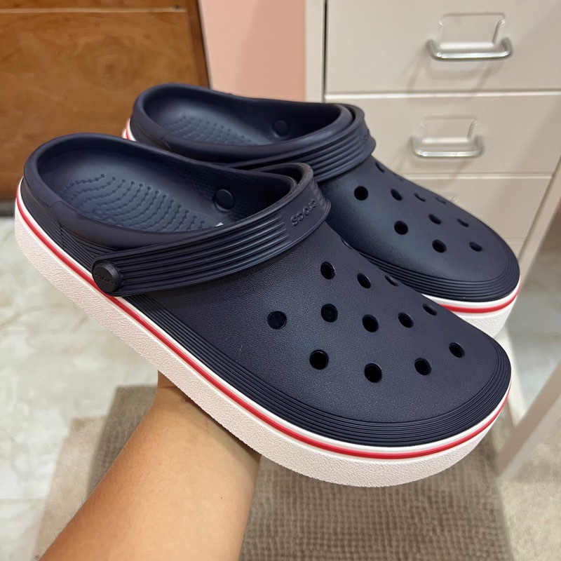 Crocs Crocband Navy Blue Off Court Clogs, Women's Fashion, Footwear ...
