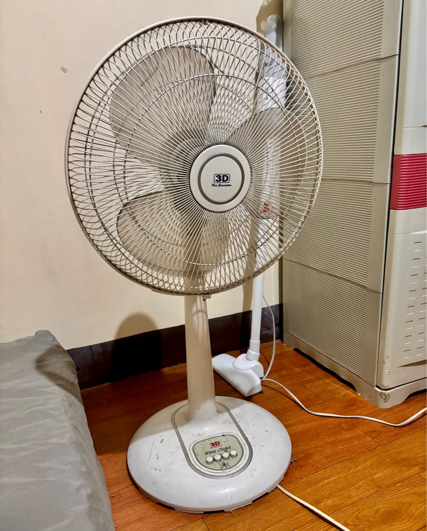 Defective 3D Electric Fan (White Orchid), Furniture & Home Living ...