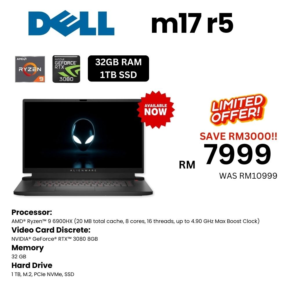 DELL m17 r5, Computers & Tech, Laptops & Notebooks on Carousell