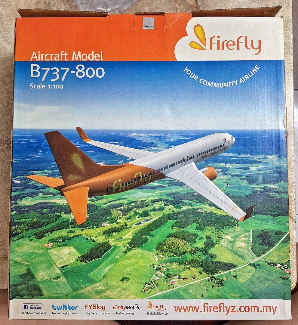 Firefly plane model B737-800. Scale 1:100, Hobbies & Toys, Collectibles ...