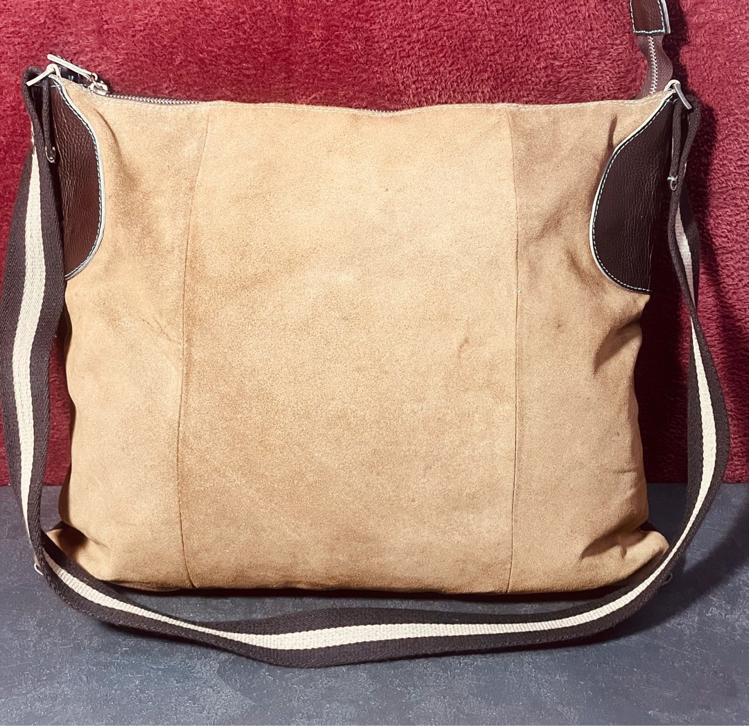 Gabs Firenze Made in Italy Sling Bag in Suede, Leather and Wool, Men's ...