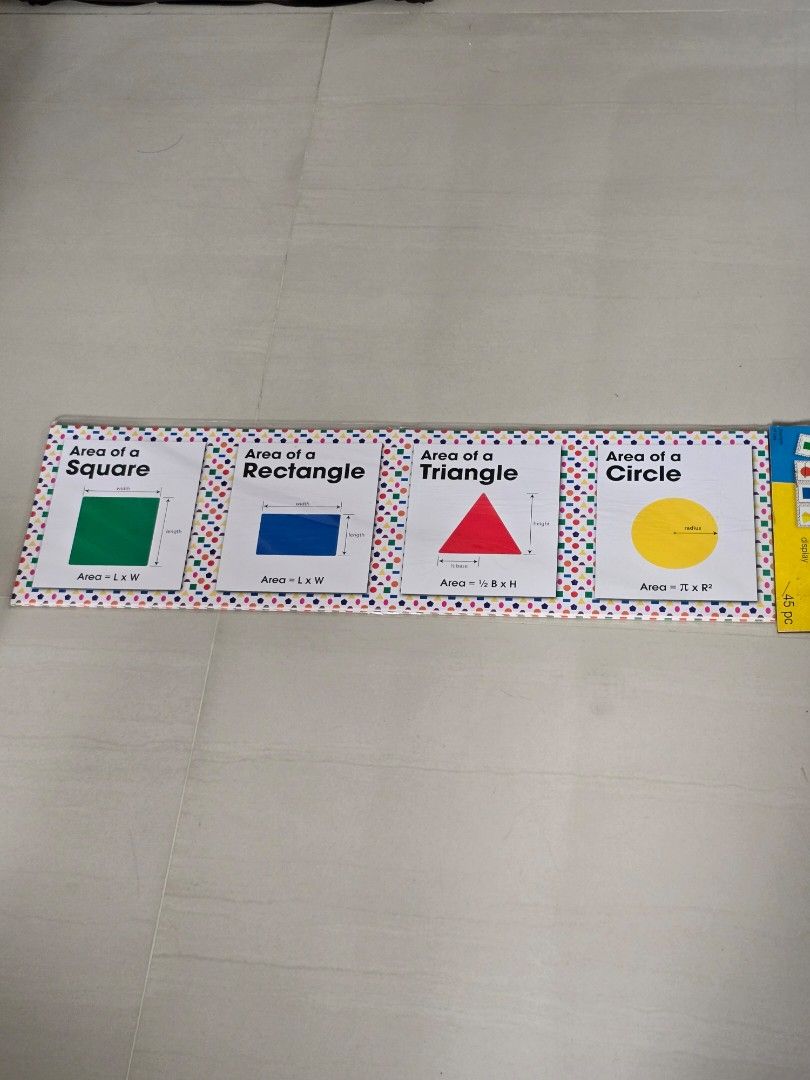 Geometric Shapes Mini Bulletin Board Set, Hobbies & Toys, Books ...