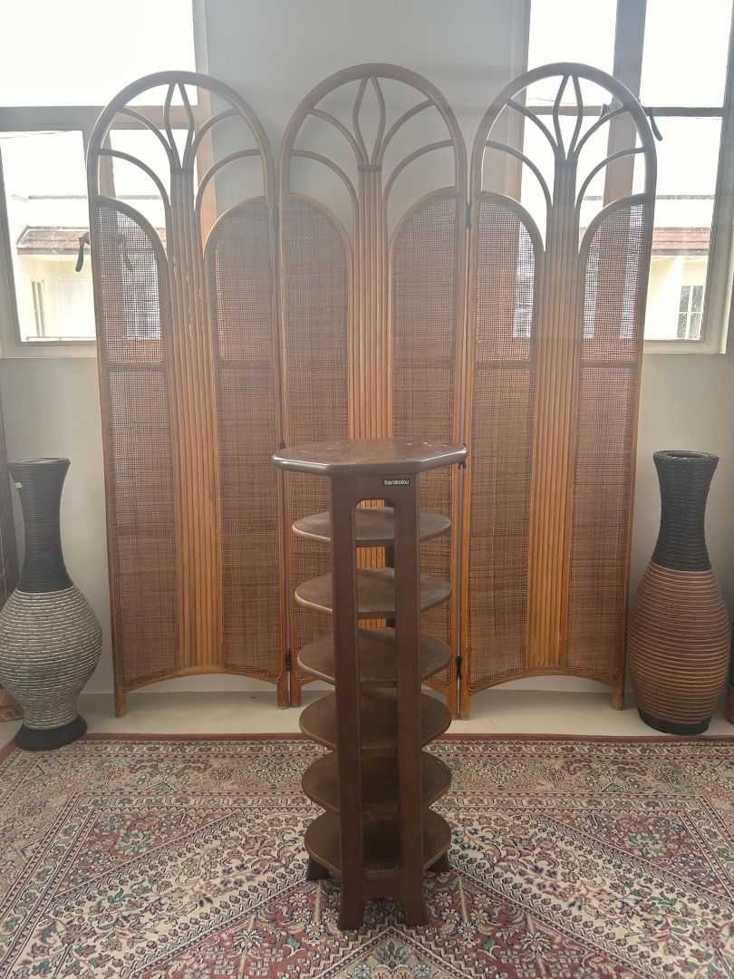 Karimoku Wooden Multi-Tier Display Shelf | Vase Stand | Slipper Rack ...