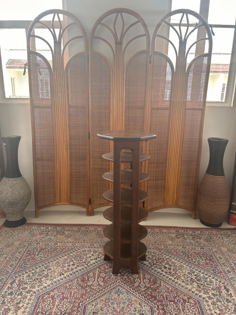 Karimoku Wooden Multi-Tier Display Shelf | Vase Stand | Slipper Rack ...