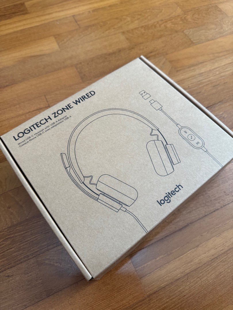 Logitech Zone Wired USB-C Headset with USB-A Adapter on Carousell