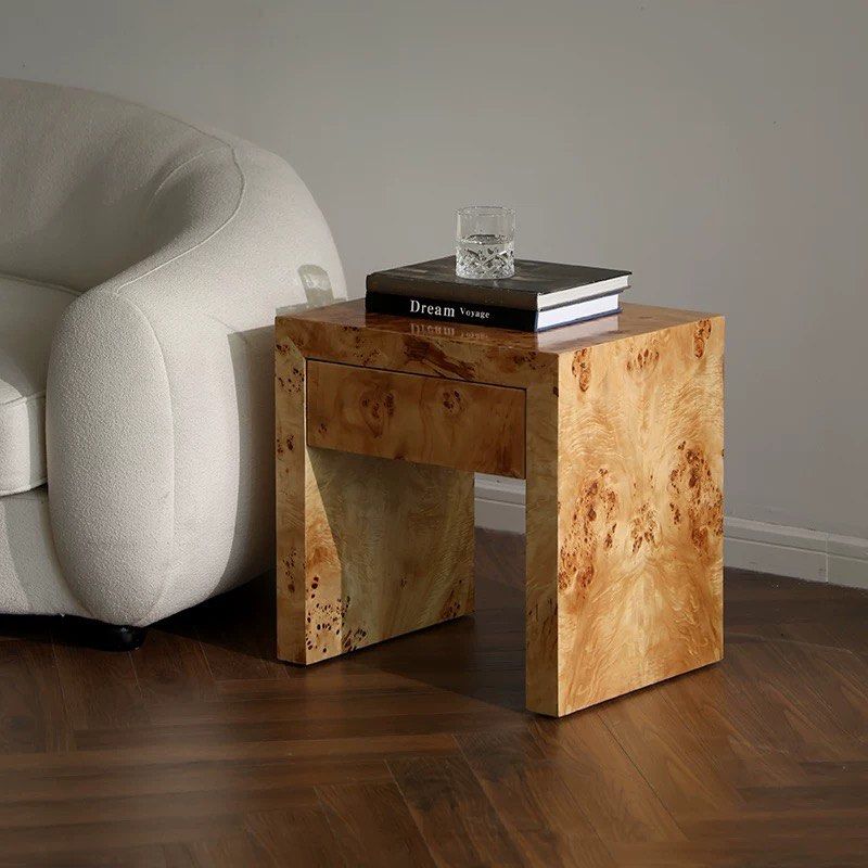 MASON Wabi Sabi Solid Wood Bedside Table, Furniture & Home Living ...