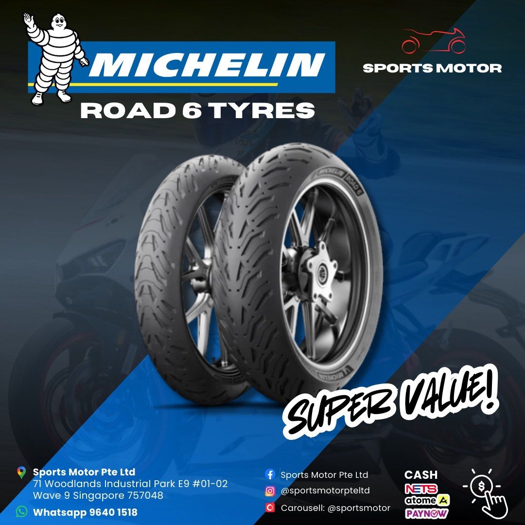 MICHELIN ROAD 6 TYRES PILOT PROMOTION CHEAP YAMAHA HONDA SUZUKI ...